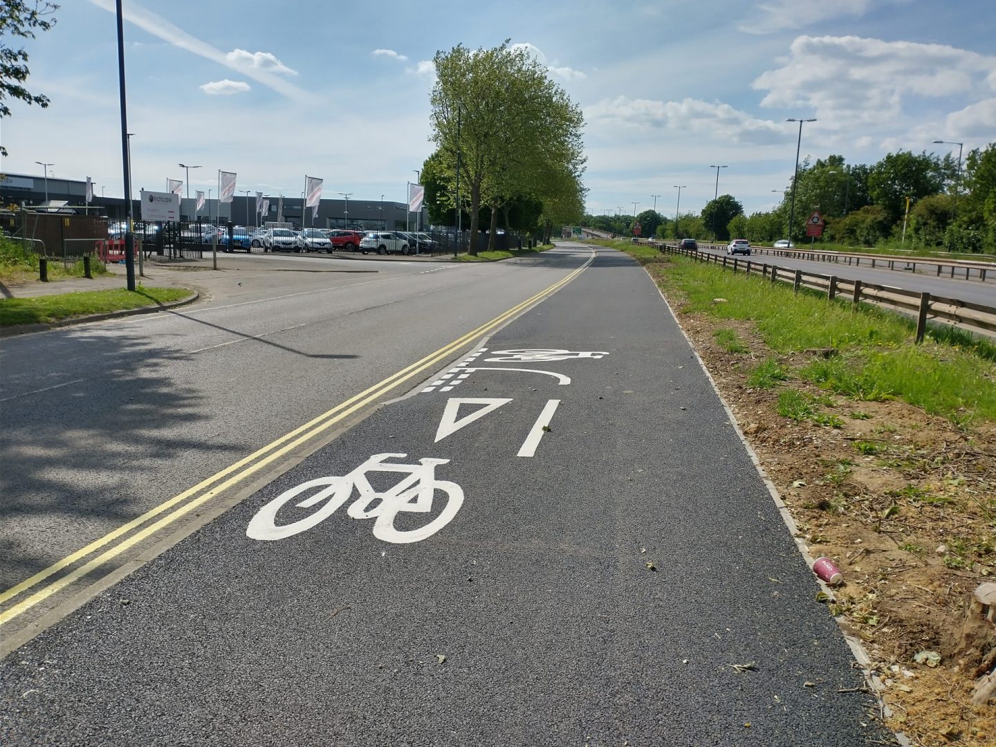 Chequers Road cycle path now complete - Derby Cycling Group
